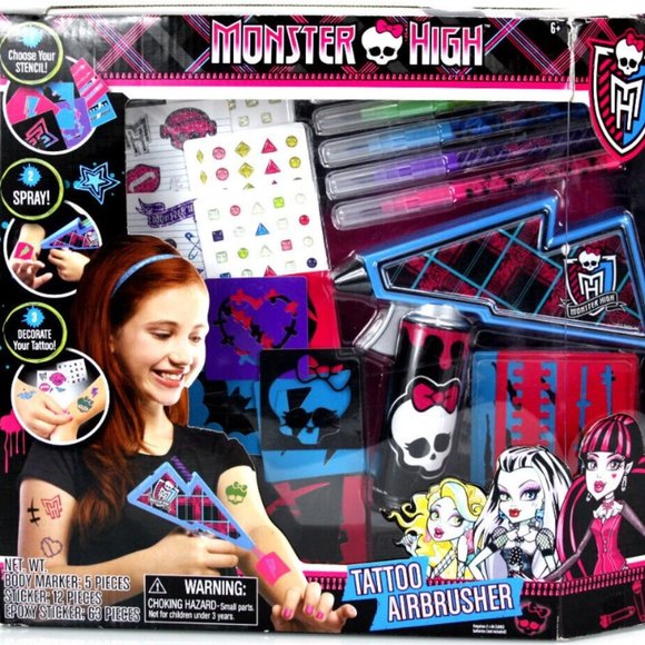monster high | Toys | Monster High Tattoo Airbrush Sprayer Body Art Set ...